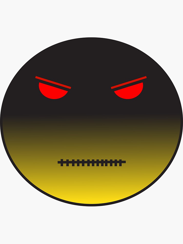 "Smile with red eyes" Sticker for Sale by Xace | Redbubble