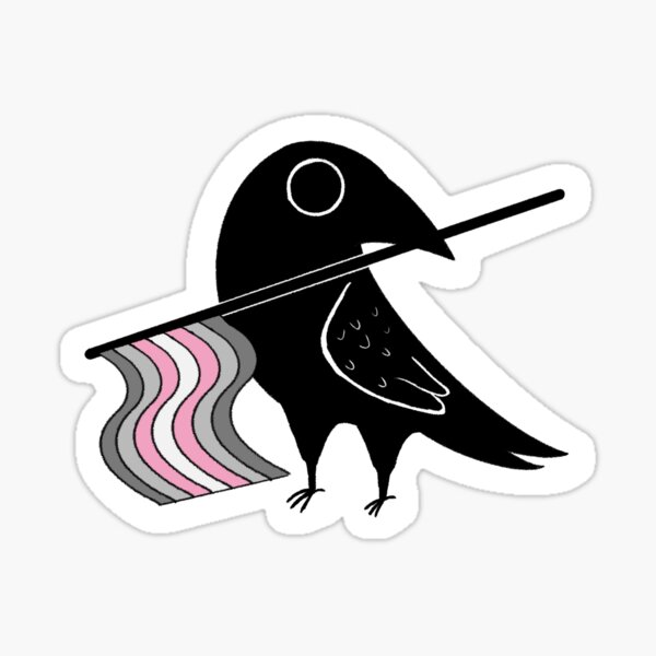 "Demi Girl Flag Crow" Sticker for Sale by Masssisa | Redbubble