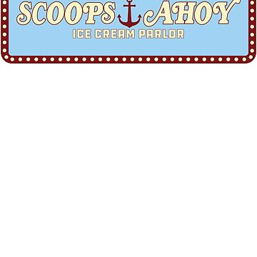 "Stranger Things Scoops Ahoy Ice Cream Parlor Logo" Essential T-Shirt ...