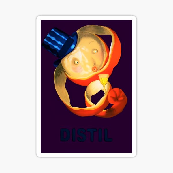 "Vintage purple Distil Orange Italian liquor aperitif alcoholic bar ...