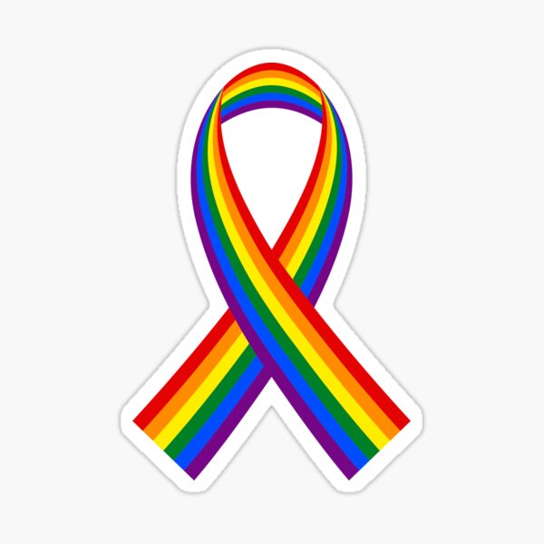 "Rainbow colored ribbon" Sticker for Sale by SunCoastTees | Redbubble