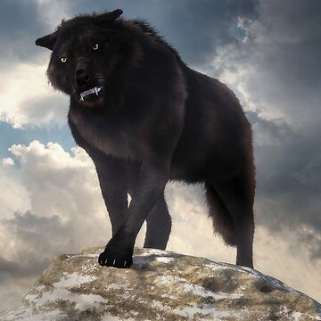 "Angry Black Wolf" Poster for Sale by Daniel Eskridge | Redbubble