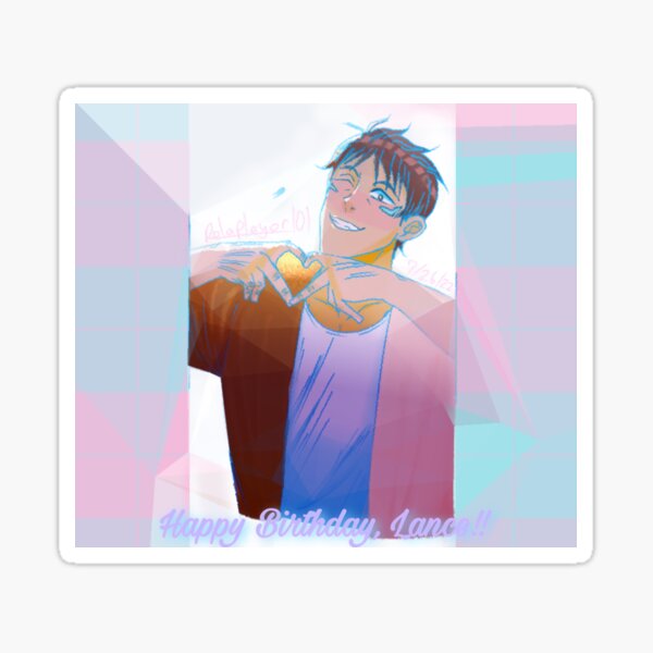 "Happy birthday Lance!" Sticker for Sale by Rolaplayor101 | Redbubble