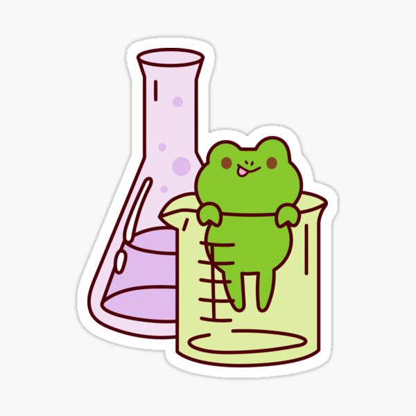 "Science Frog" Sticker for Sale by MoHa444 | Redbubble