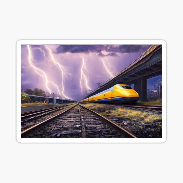"Bullet Train - Bridging the Thunder" Sticker for Sale by Shoptilyadrop | Redbubble