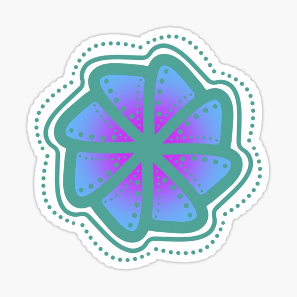 "80s Retro Mandala Pattern" Sticker for Sale by Garden-View | Redbubble