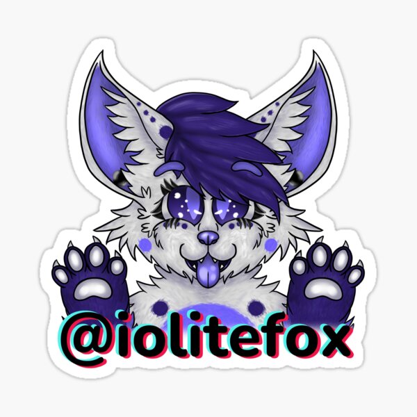 "@iolitefox blep TikTok style" Sticker for Sale by iolitefox | Redbubble