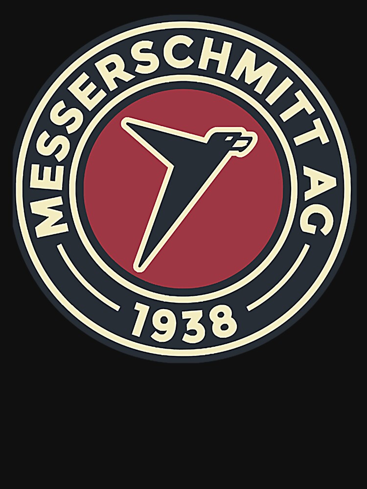"Messerschmitt - 1938 - Custom Round Retro Logo" T-shirt for Sale by ...