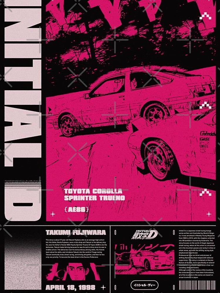 "Y2K Pink Drift Car" Sticker for Sale by LewTheCreator | Redbubble