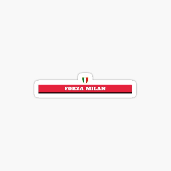 "Forza Milan" Sticker for Sale by Magic-Foot | Redbubble