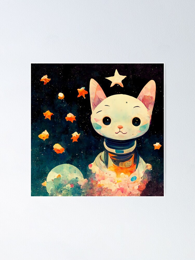 "Space Kitty" Poster for Sale by angstacular | Redbubble