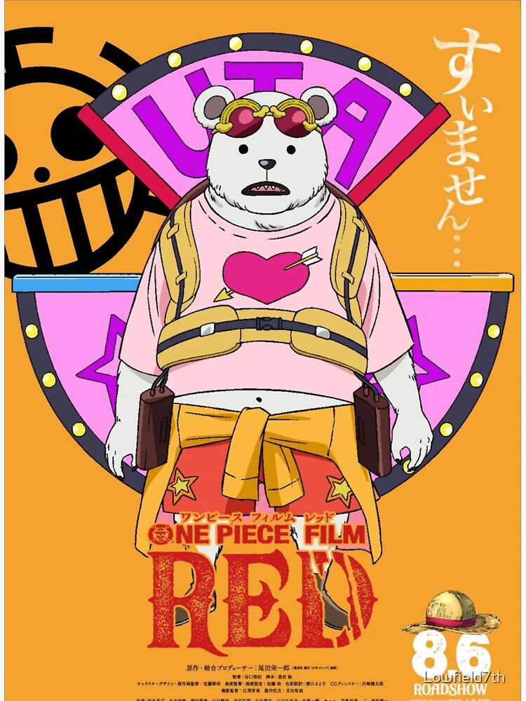 "Bepo - One piece red" Sticker for Sale by Lowfield7th | Redbubble