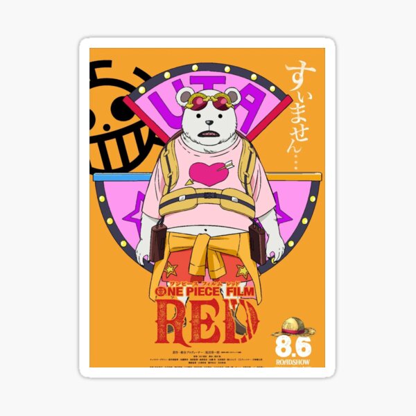 "Bepo - One piece red" Sticker for Sale by Lowfield7th | Redbubble