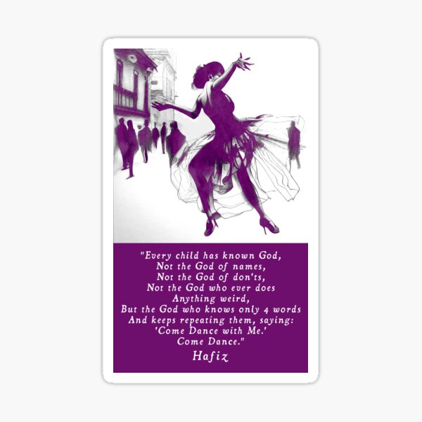 "Come Dance With Me (Hafiz)" Sticker for Sale by NuminousYes | Redbubble