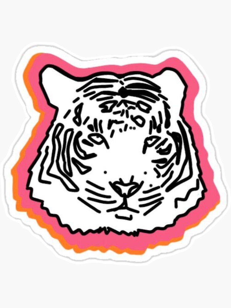 "preppy tiger sticker" Sticker for Sale by kaylasticker | Redbubble
