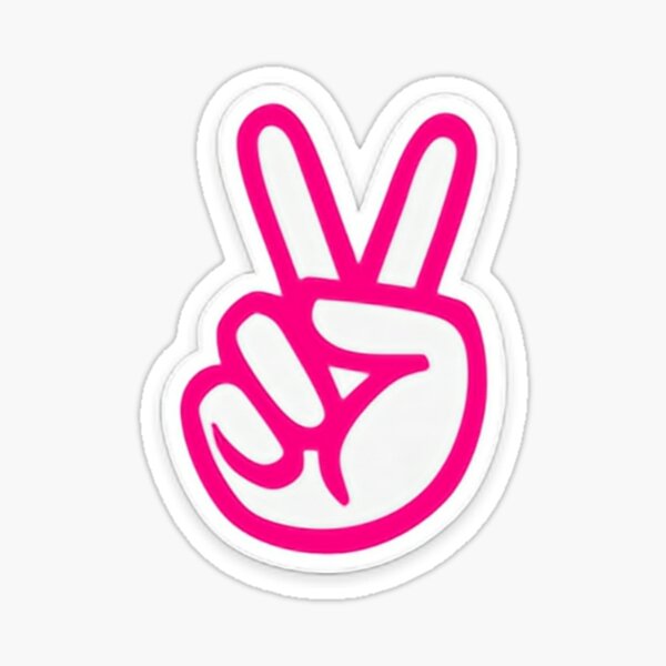 "preppy pink peace sign sticker" Sticker for Sale by kaylasticker ...