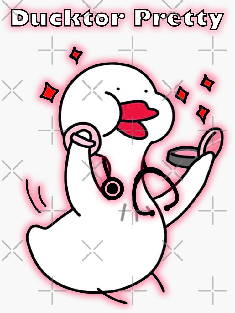 "Ducktor Pretty" Sticker for Sale by brasevko | Redbubble