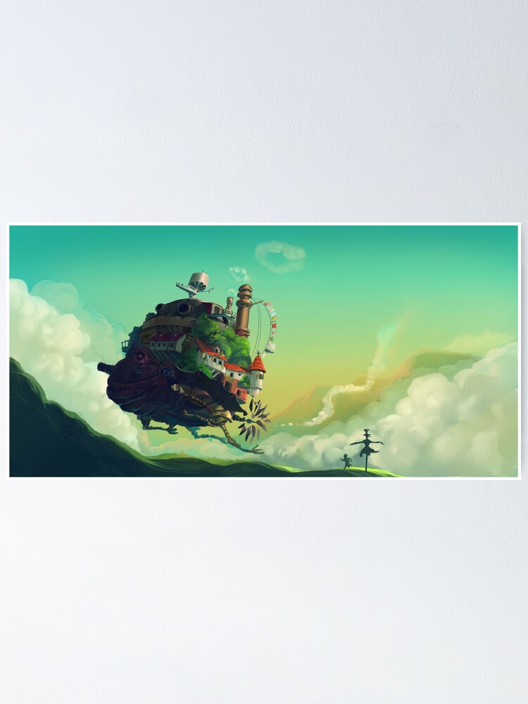 "Howls moving castle" Poster for Sale by doshaclub | Redbubble
