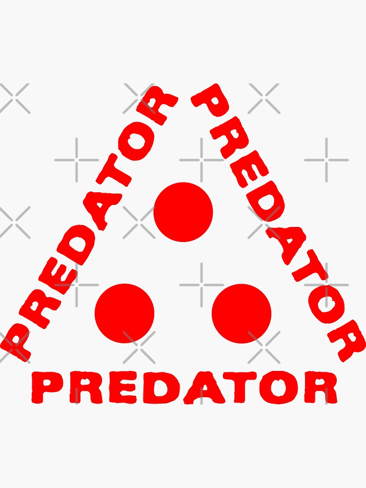 "PREDATOR LAZER SIGHT TRIANGLE DOTS. RED" Sticker for Sale by 5hertz ...