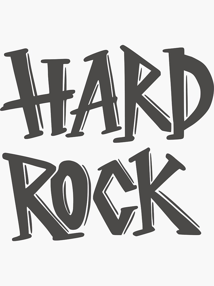 "Hard Rock Logo" Sticker for Sale by Fresh-Tunes-lab | Redbubble