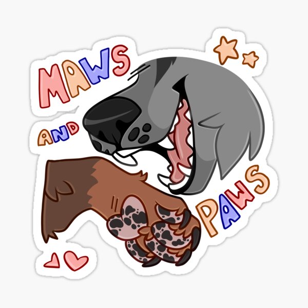 "Maws and Paws" Sticker for Sale by AlexSwace | Redbubble