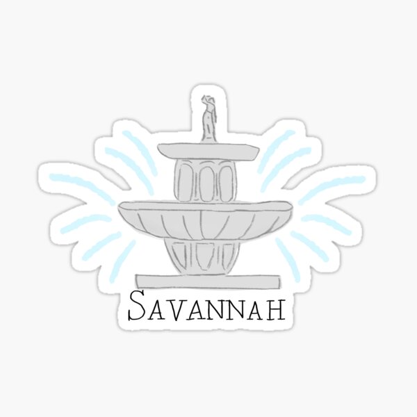 "Savannah, GA Forsyth Park Fountain" Sticker for Sale by EmilysPieShop ...