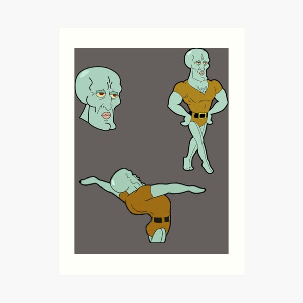 "FANCY SQUIDWARD Sticker Pack " Art Print for Sale by OliviaiWilson ...
