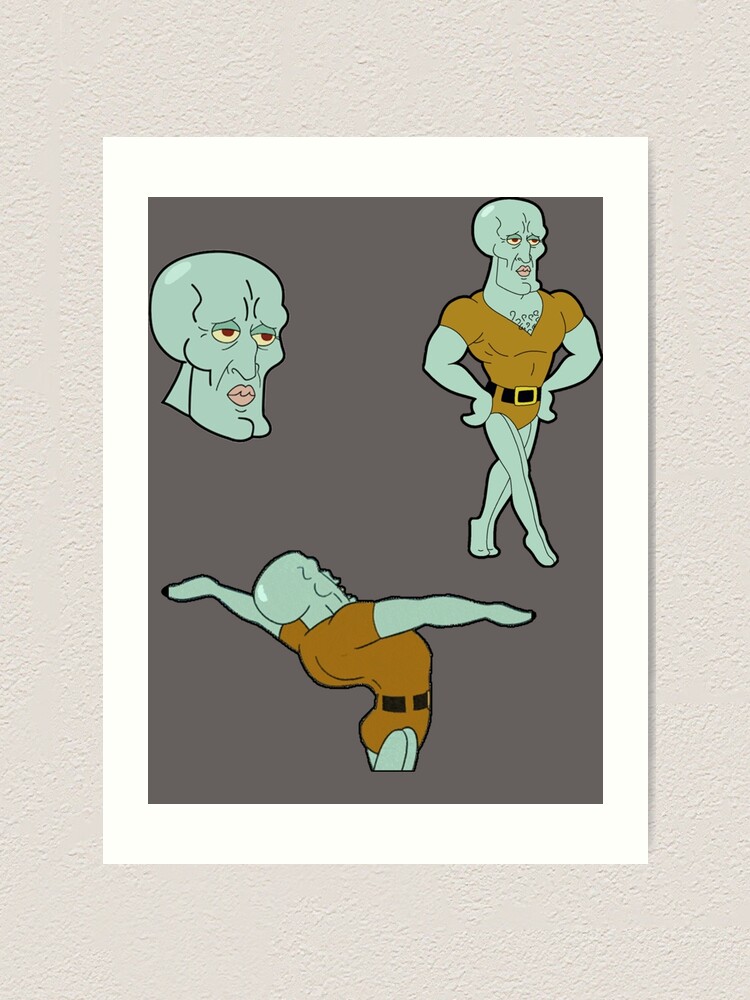 "FANCY SQUIDWARD Sticker Pack " Art Print for Sale by OliviaiWilson ...