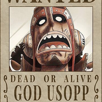 "Usopp Wanted Poster Post-Wano Updated Bounty Poster" Poster for Sale ...