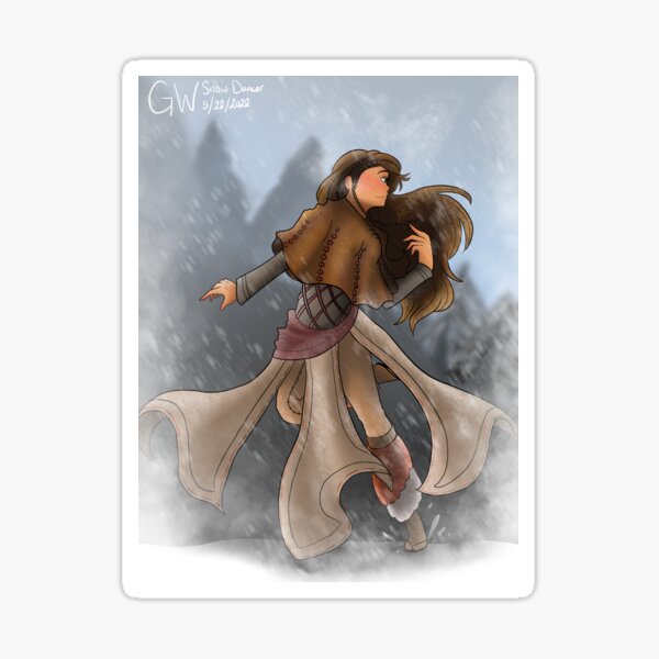 "Snow Dancer" Sticker for Sale by Sketchy-Night | Redbubble