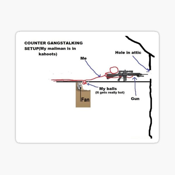 "counter gangstalking" Sticker for Sale by Gallydex | Redbubble