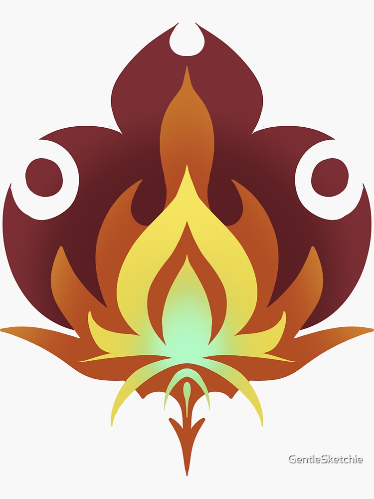 "Fire Crest" Sticker for Sale by GentleSketchie | Redbubble