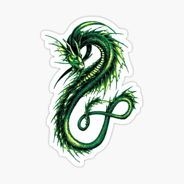 "Green Sea Serpent" Sticker for Sale by EllipsisWorld | Redbubble