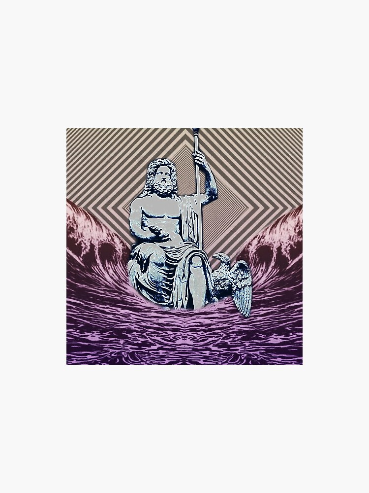 "Vaporwave Poseidon" Sticker for Sale by ForgemasterGoji | Redbubble