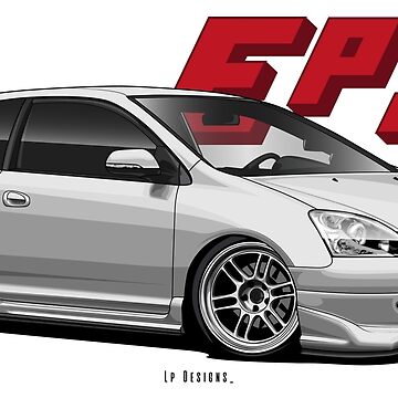 "Civic Ep3" Sticker by lpdesigns1 | Redbubble