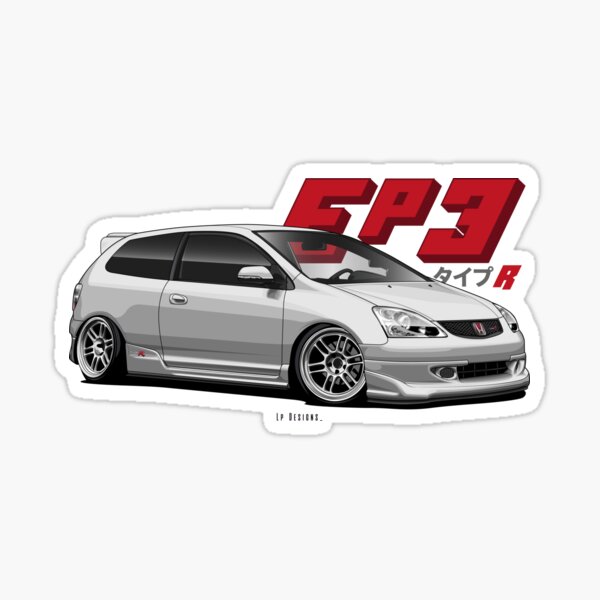 "Civic Ep3" Sticker by lpdesigns1 | Redbubble
