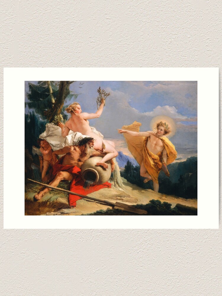 "Oil Painting Apollo Pursuing Daphne by Giovanni Battista Tiepolo" Art ...