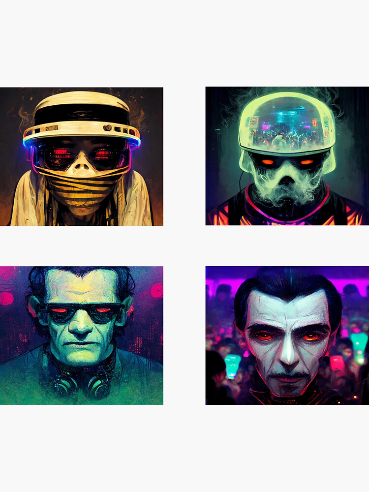 "Monster Club DJ Pack 1" Sticker for Sale by FizzHead | Redbubble