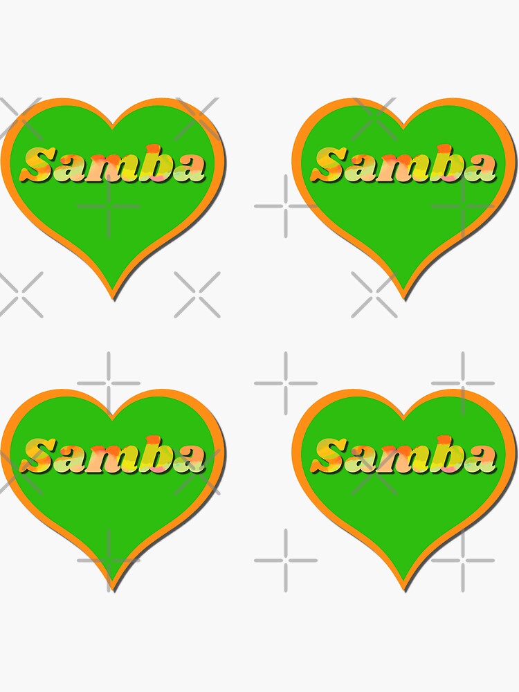 " Sticker sheet Samba Heart" Sticker for Sale by Bailamor | Redbubble
