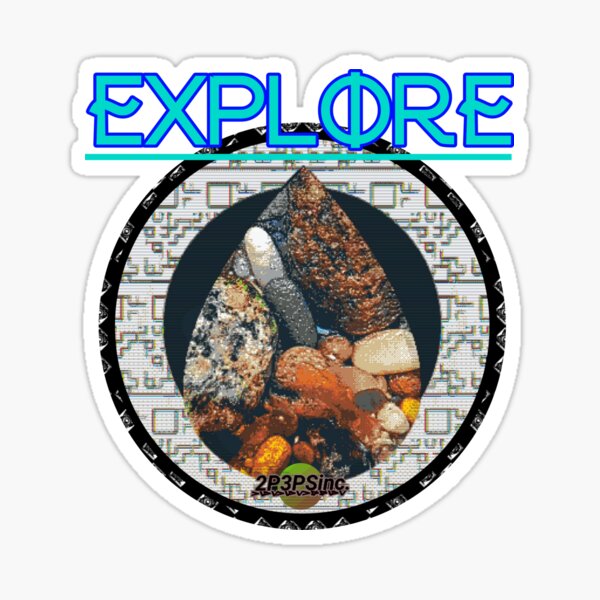"explore sea stone teardrop " Sticker for Sale by 2p3psinc | Redbubble
