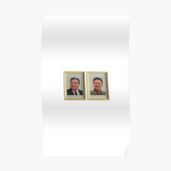"Kim Il-Sung & Kim Jong-Il Portrait, North Korea DPRK #1" Poster for ...