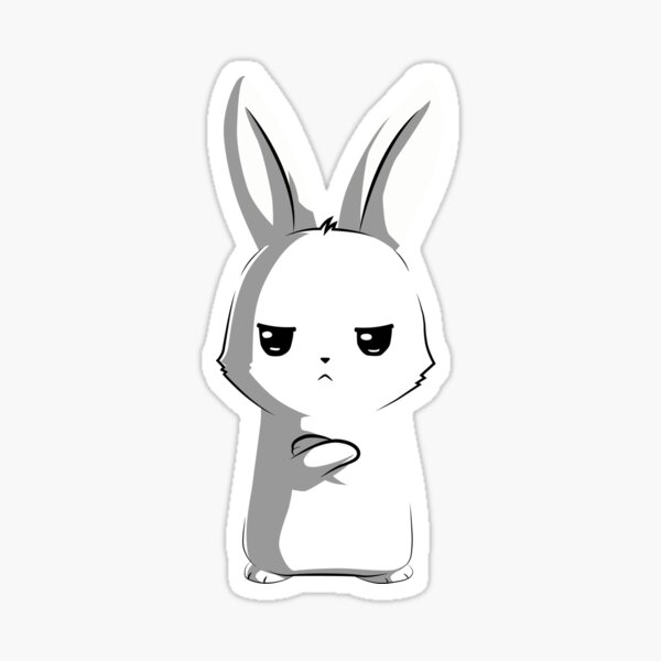 "Angry Bunny" Sticker for Sale by Digitize | Redbubble