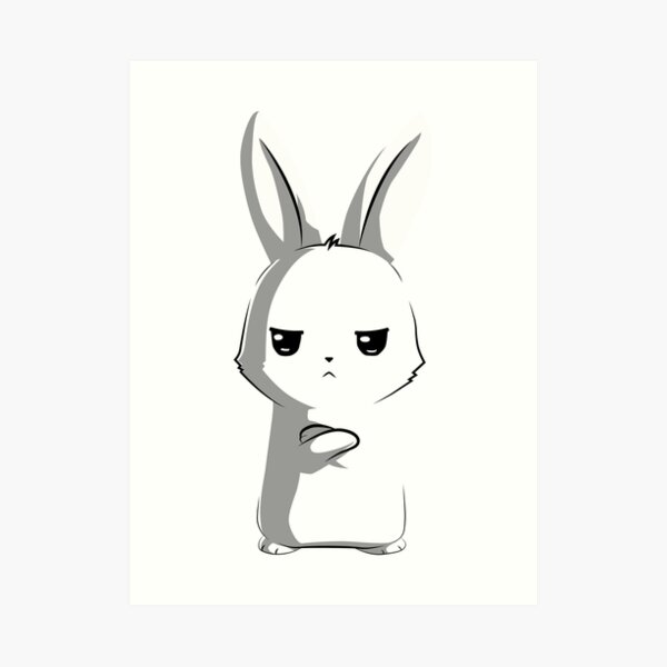 "Angry Bunny" Art Print for Sale by Digitize | Redbubble