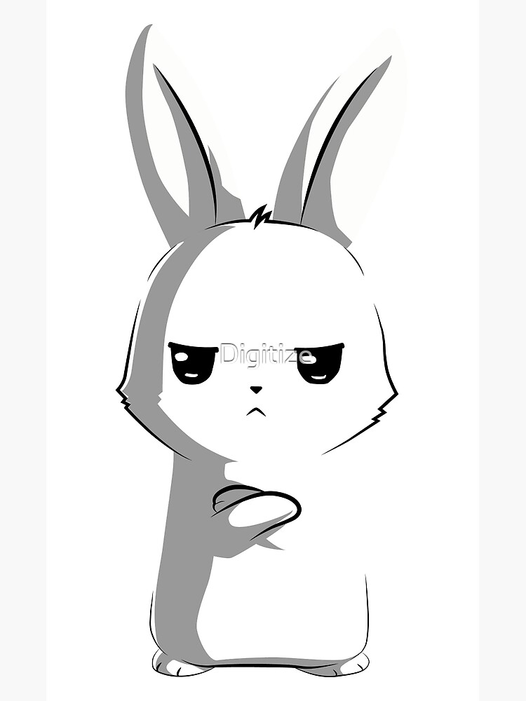 "Angry Bunny" Art Print for Sale by Digitize | Redbubble