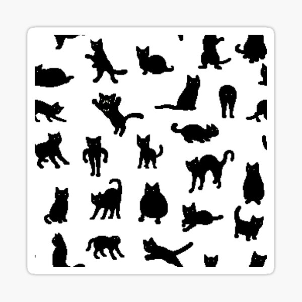 "Void Cats Pattern (White)" Sticker for Sale by TofuPixel | Redbubble