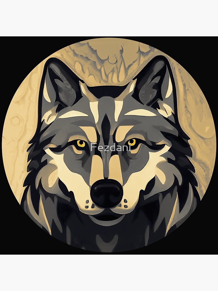 "Timber Wolf Head Emblem" Poster for Sale by Fezdani | Redbubble