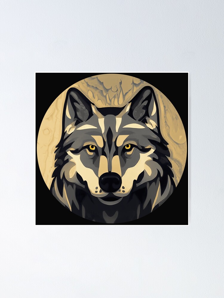 "Timber Wolf Head Emblem" Poster for Sale by Fezdani | Redbubble