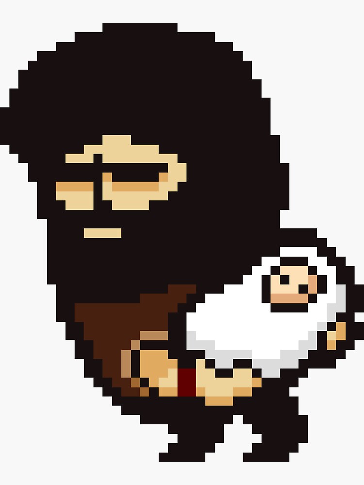 "LISA The Painful Brad Armstrong with Baby Buddy" Sticker for Sale by ...