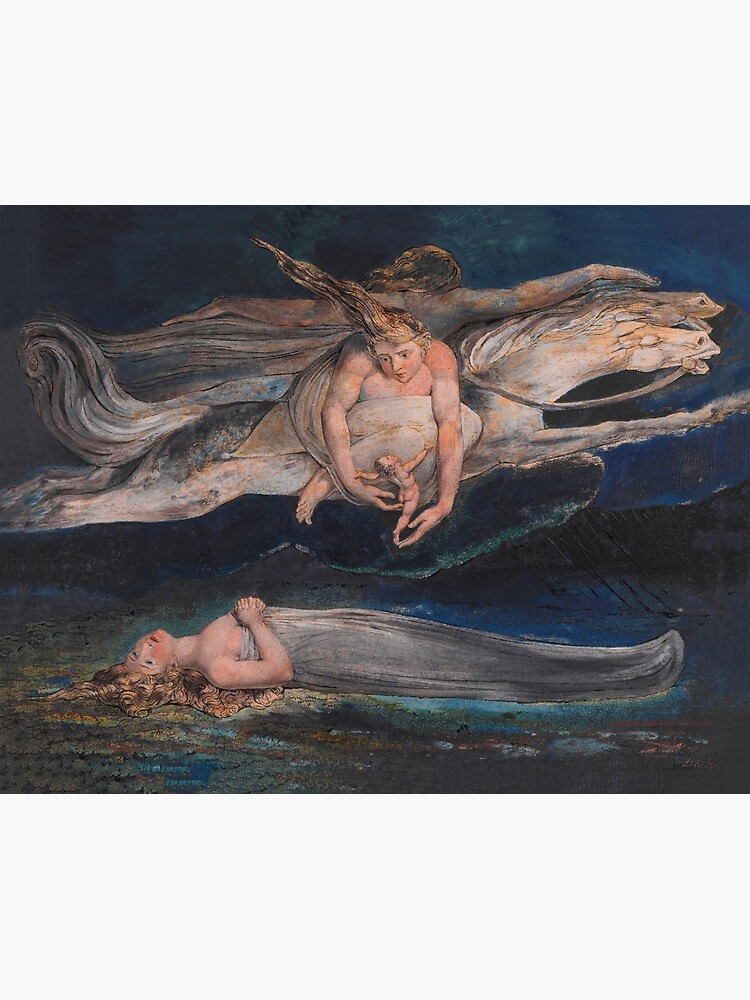 "William Blake Pity Symbolist Watercolor Painting" Canvas Print for ...