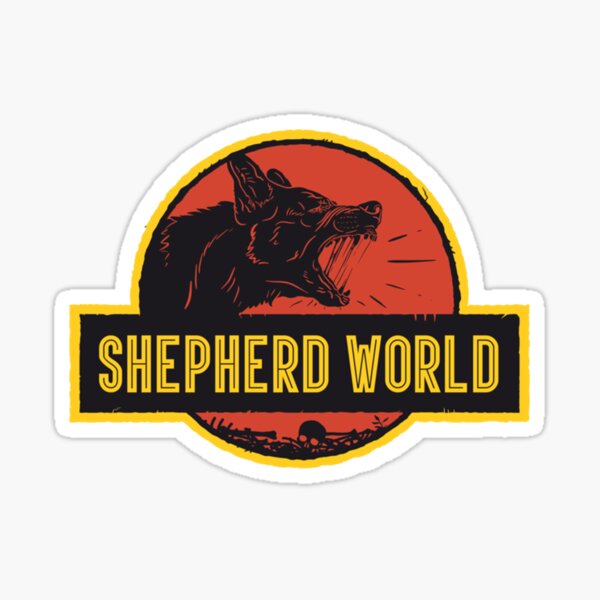 "Shepherd world Classic" Sticker for Sale by CARRISSALYNN | Redbubble